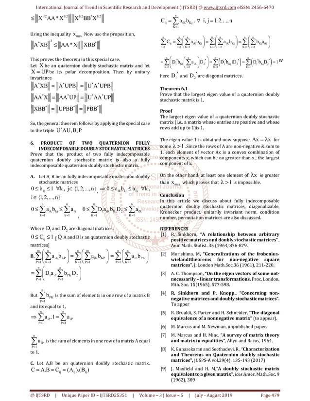 On Fully Indecomposable Quaternion Doubly Stochastic Matrices Pdf