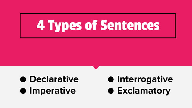 4 types of sentences