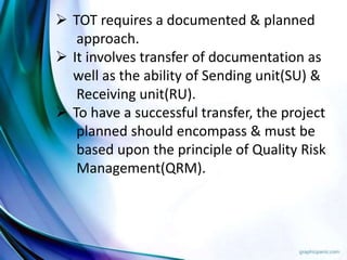 WHO GUIDELINES FOR TECH.TRANSFER SIDHANTA SAHU. | PPTX