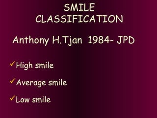 The smile line and its importance in treatment planning | PPT