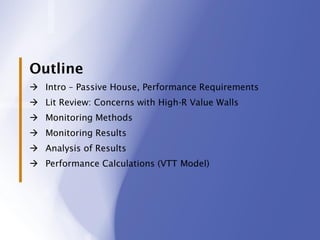 Passive House Wall Assembly Performance - A Case Study | PDF