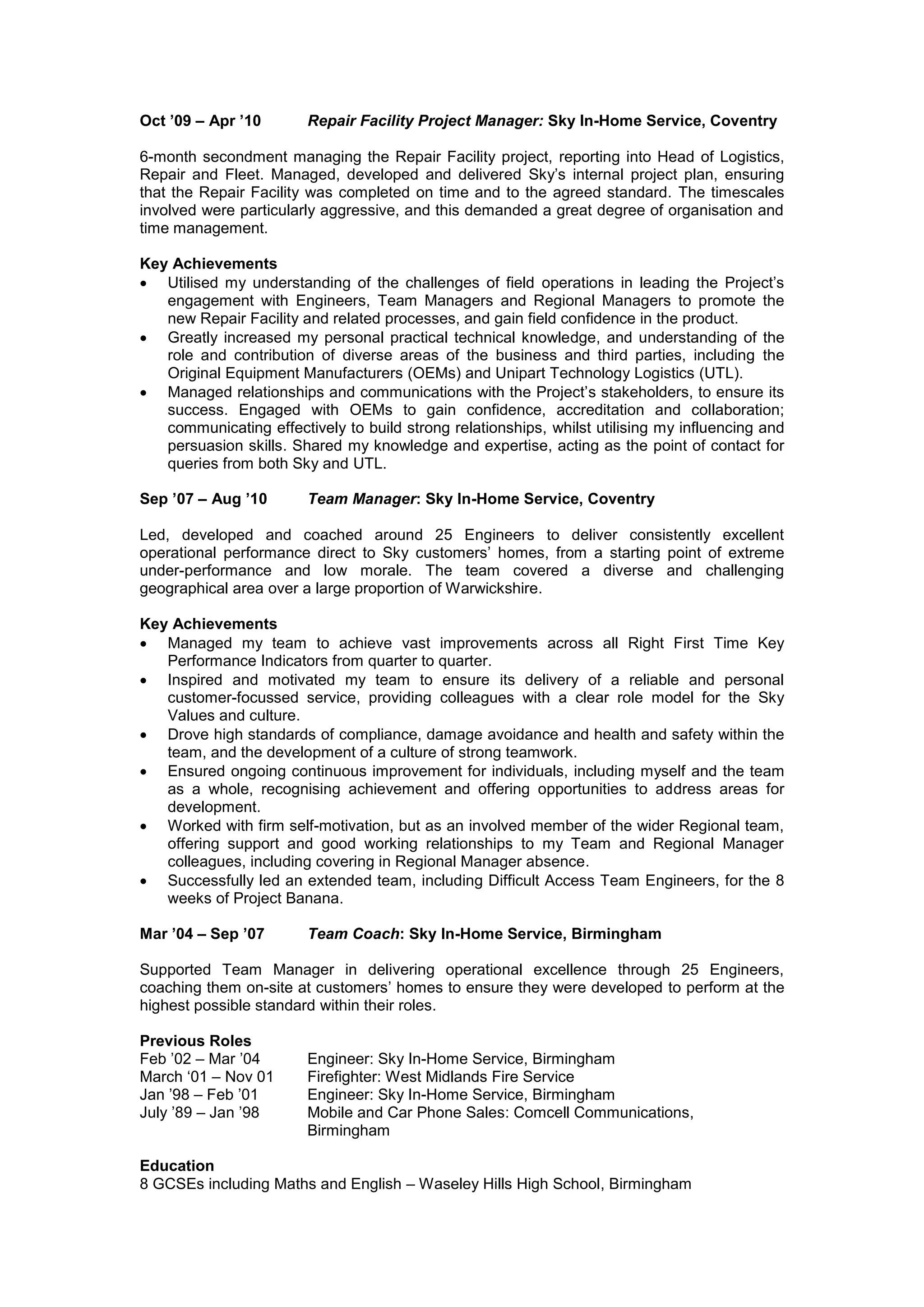 Jason Smith CV July 2016 New | PDF