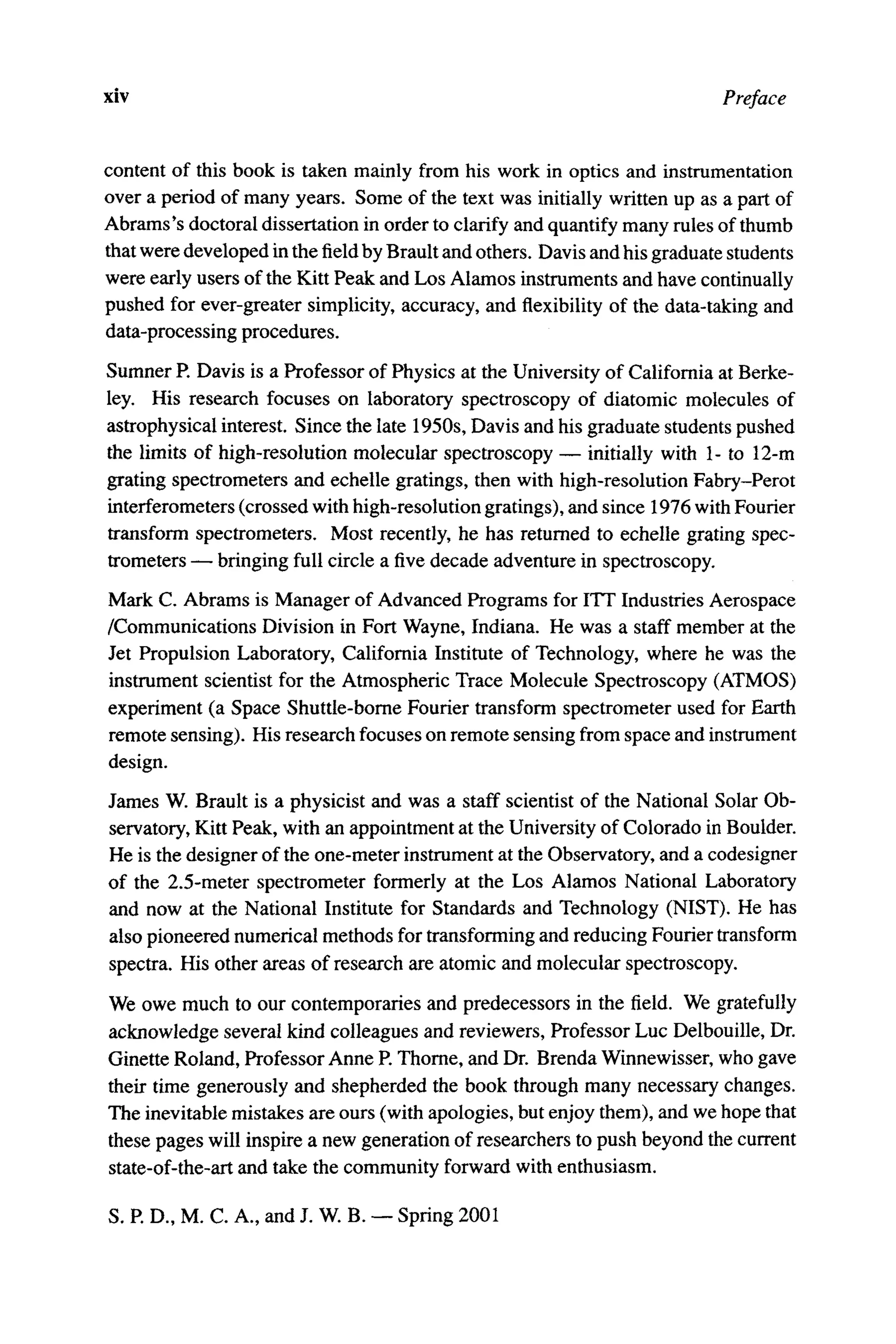 Fourier Transform Spectroscopy 1st Edition Sumner P. Davis | PDF