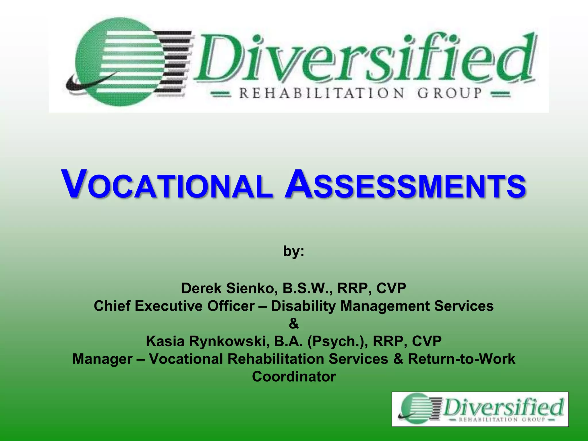 WORKBC - Vocational Assessments | PPTX