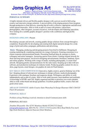 Joms Graphics Art Profile | PDF