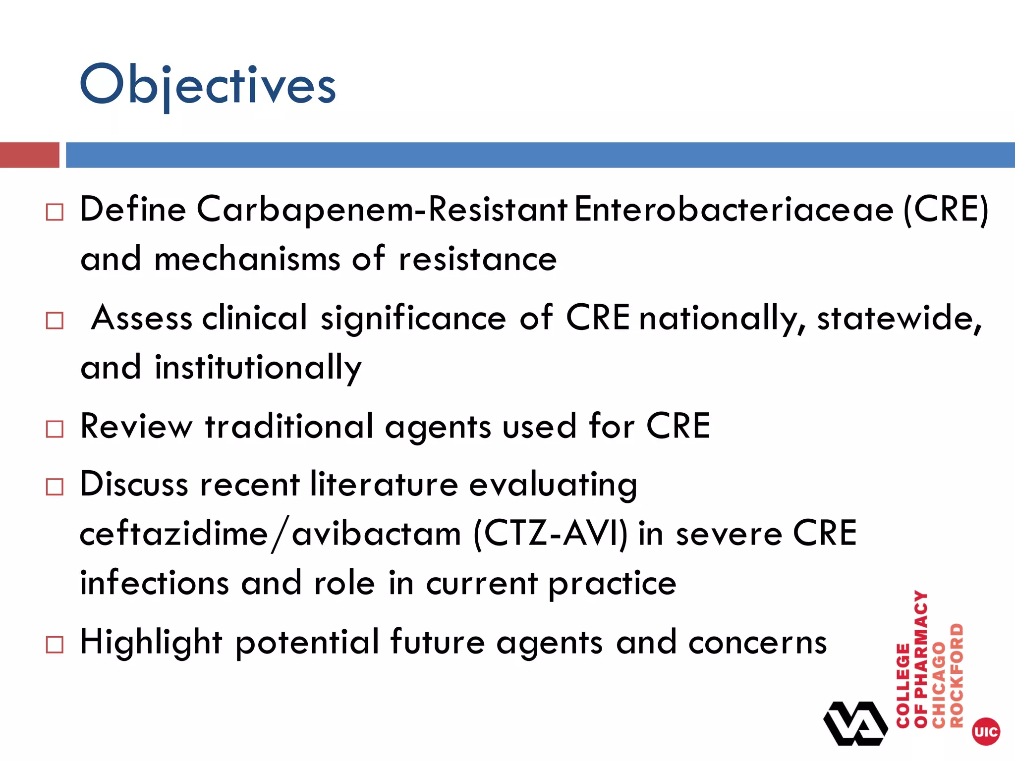 Carbapenem-resistant Enterobacteriaceae ppt 8.18.16.NOWICKI | PDF
