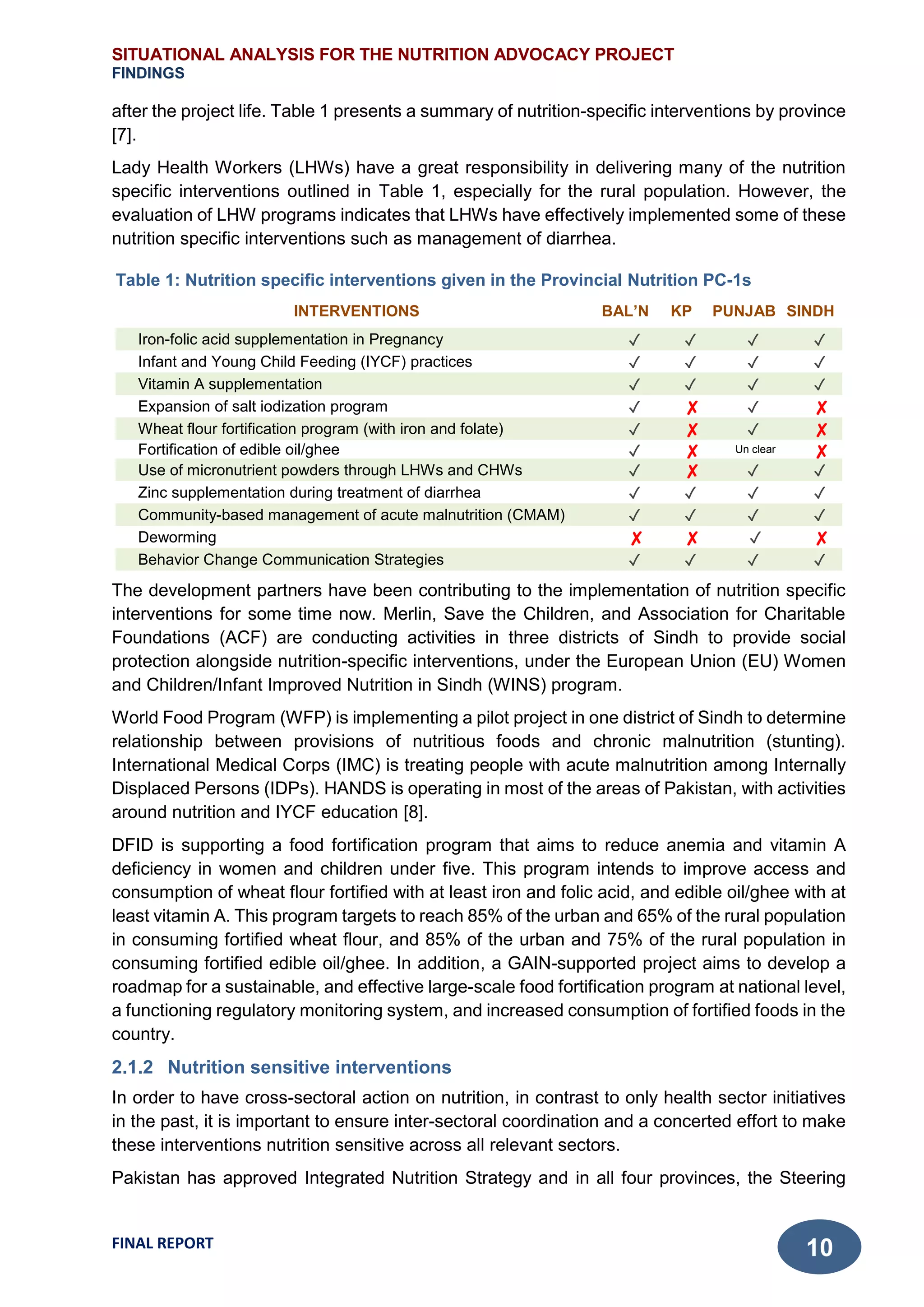 MI - FINAL REPORT - SITUATIONAL ANALYSIS FOR ADVOCACY PROJECT | PDF