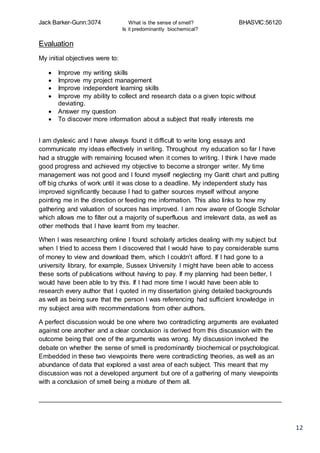 EPQ Final (Olfaction Dissertation) | DOCX