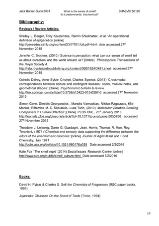 EPQ Final (Olfaction Dissertation) | DOCX