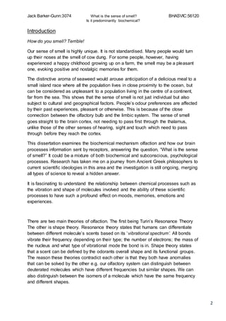 EPQ Final (Olfaction Dissertation) | DOCX