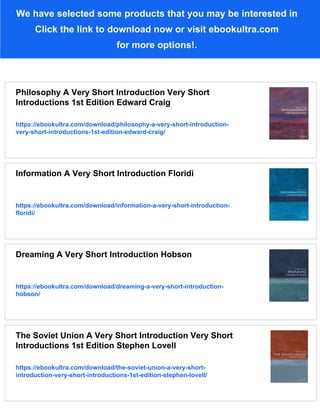 Dinosaurs A Very Short Introduction David Norman | PDF
