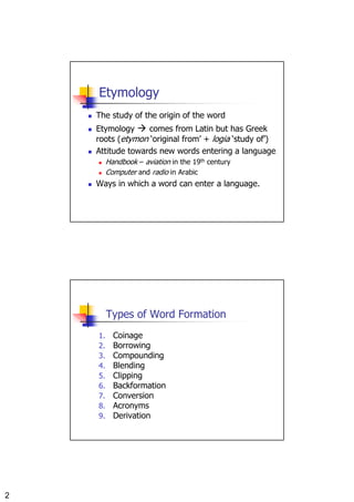 8714 5 word formation processes | PDF