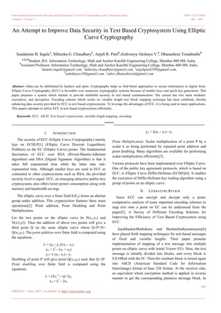 An Attempt to Improve Data Security in Text Based Cryptosystem Using Elliptic Curve Cryptography ...