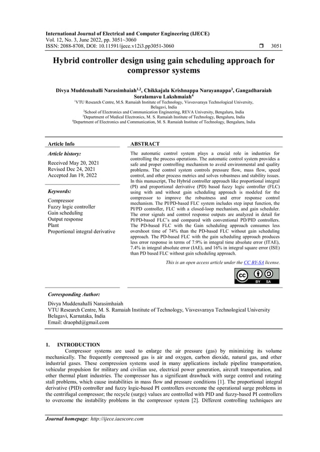 Hybrid controller design using gain scheduling approach for compressor systems | PDF