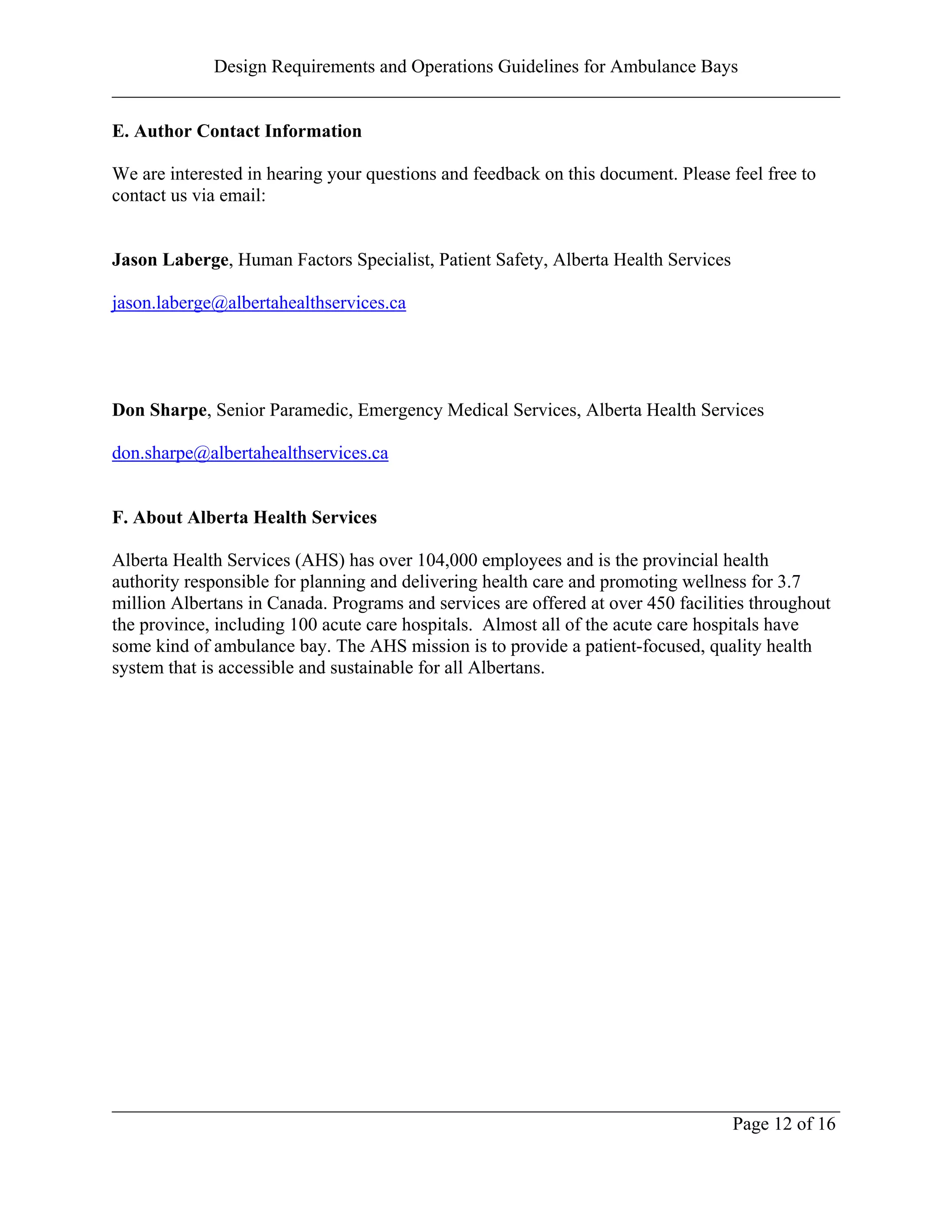 Hospital Ambulance Bay Design | PDF