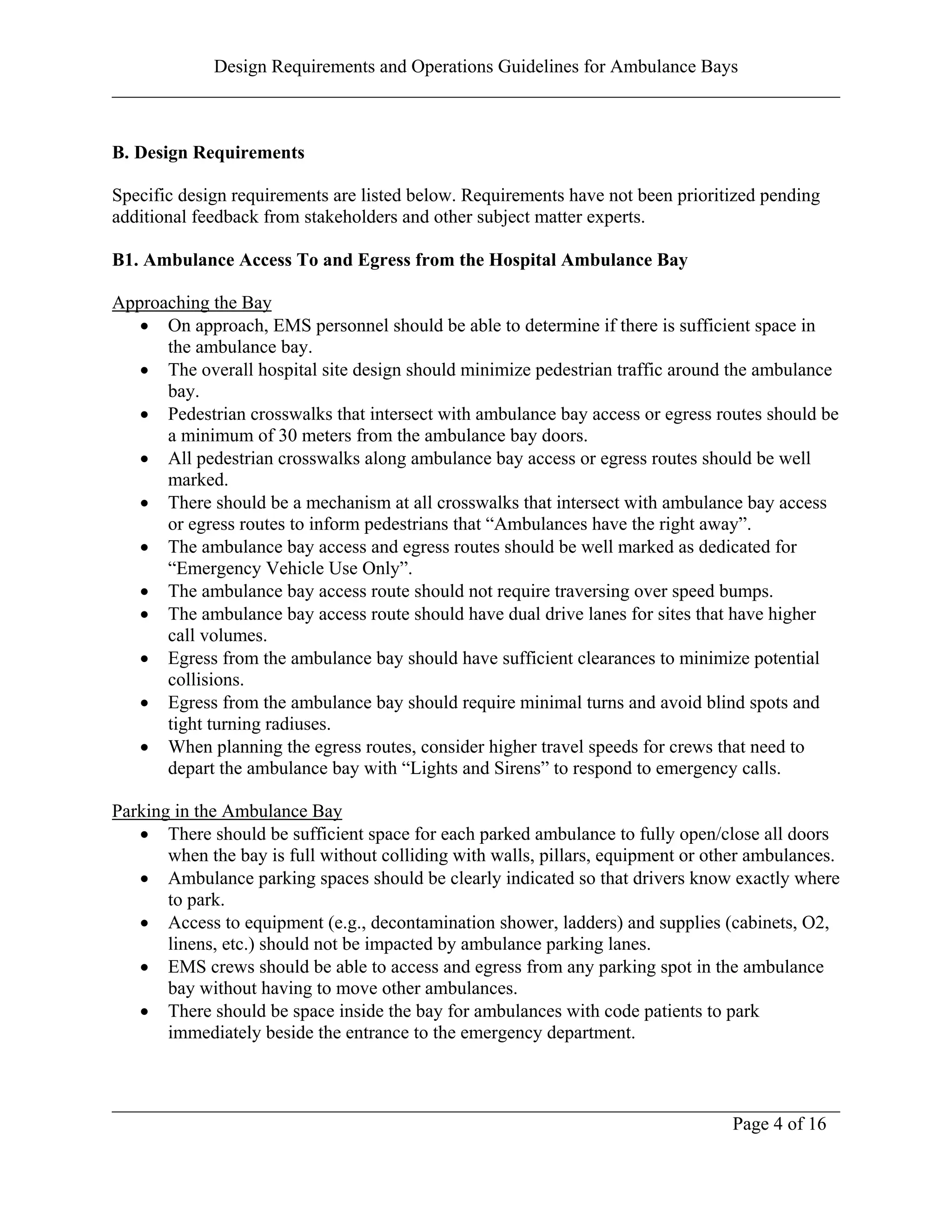 Hospital Ambulance Bay Design | PDF