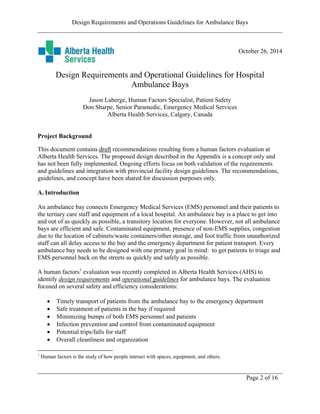 Hospital Ambulance Bay Design | PDF