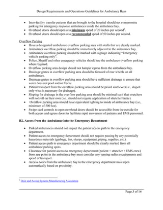 Hospital Ambulance Bay Design | PDF