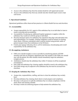 Hospital Ambulance Bay Design | PDF