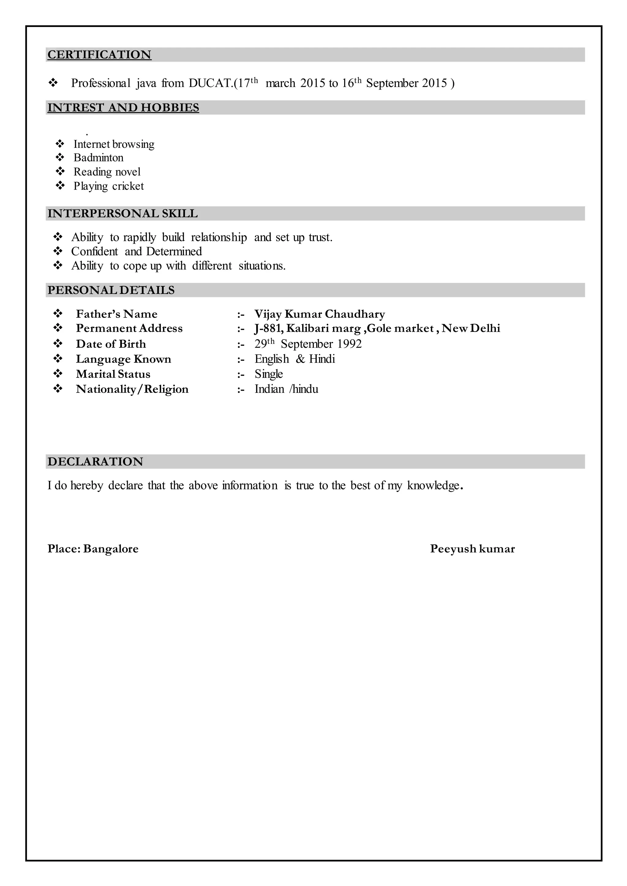 peeyushresume | DOCX