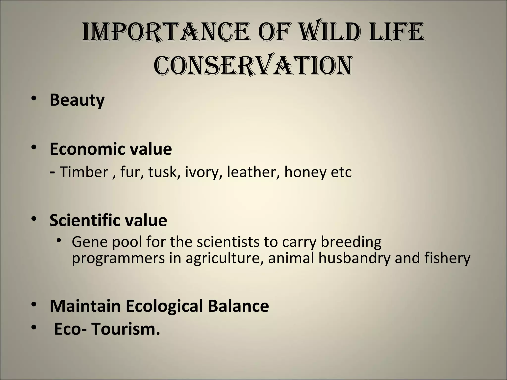 wildlife conservation | PPT