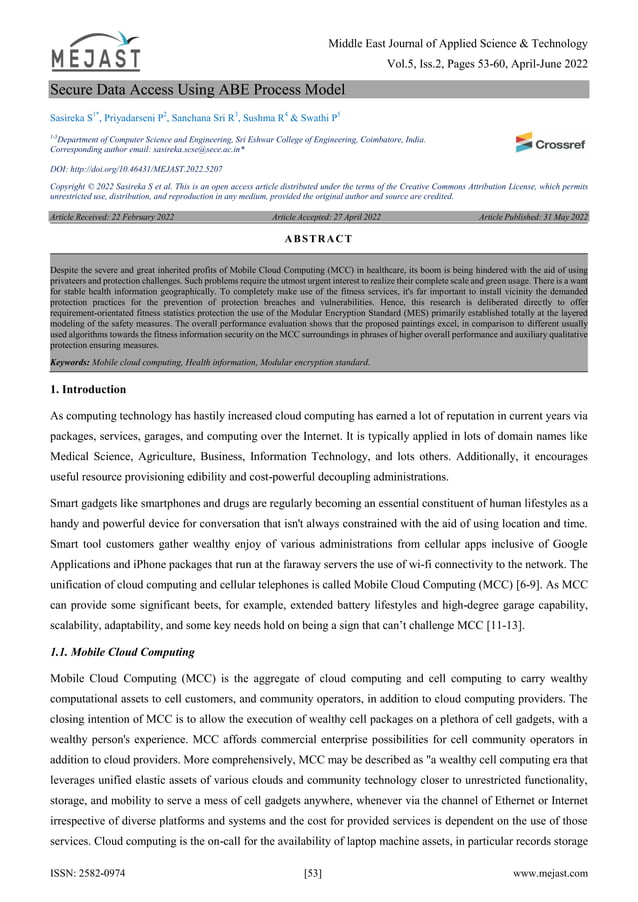 Secure Data Access Using ABE Process Model | PDF