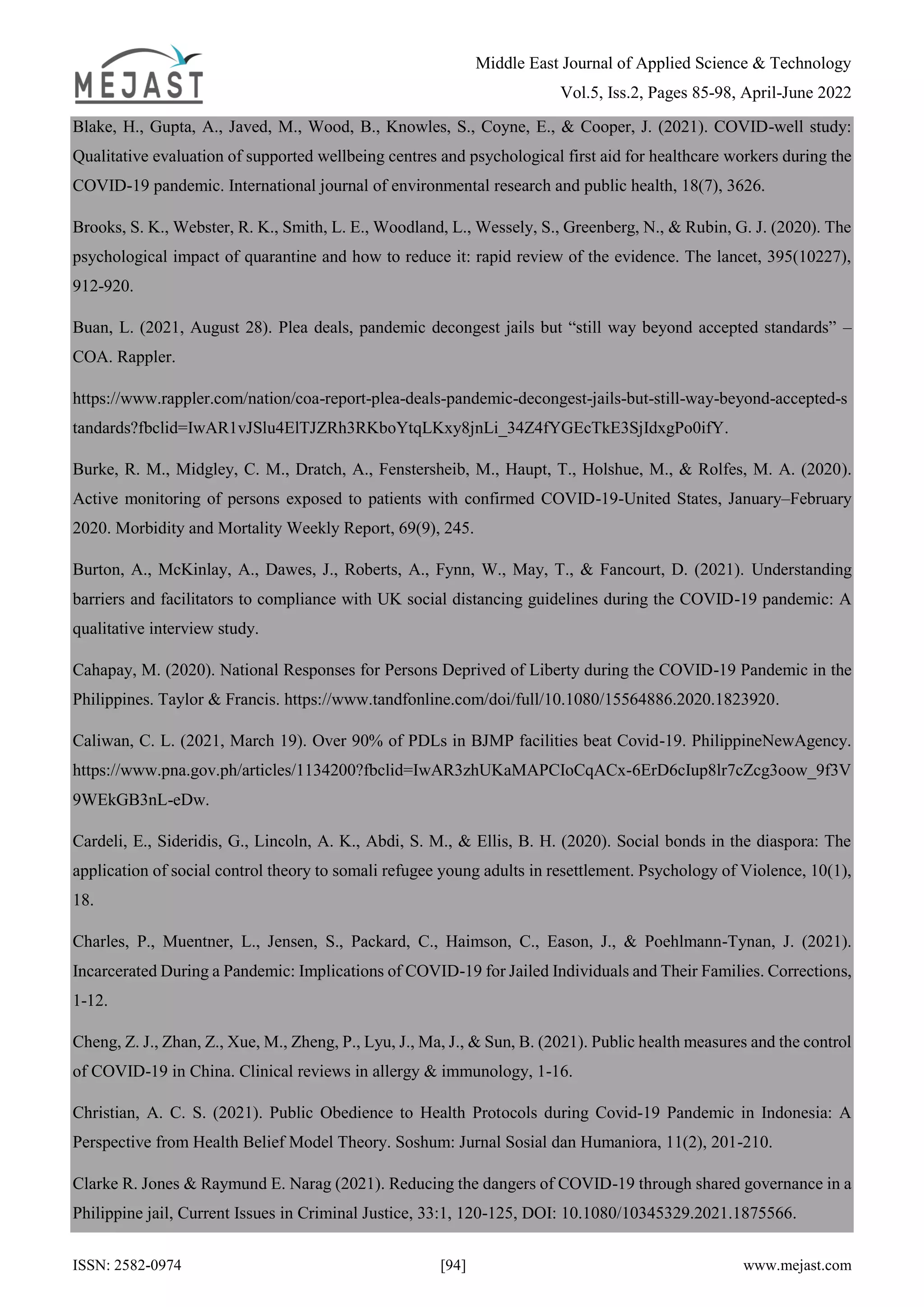 Challenges Encountered by the Jail Officers in Enforcing the Minimum ...