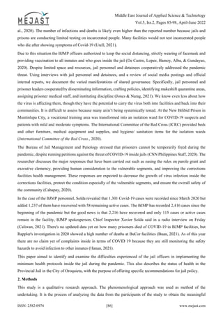 Challenges Encountered by the Jail Officers in Enforcing the Minimum ...