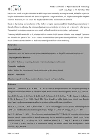 Challenges Encountered by the Jail Officers in Enforcing the Minimum ...