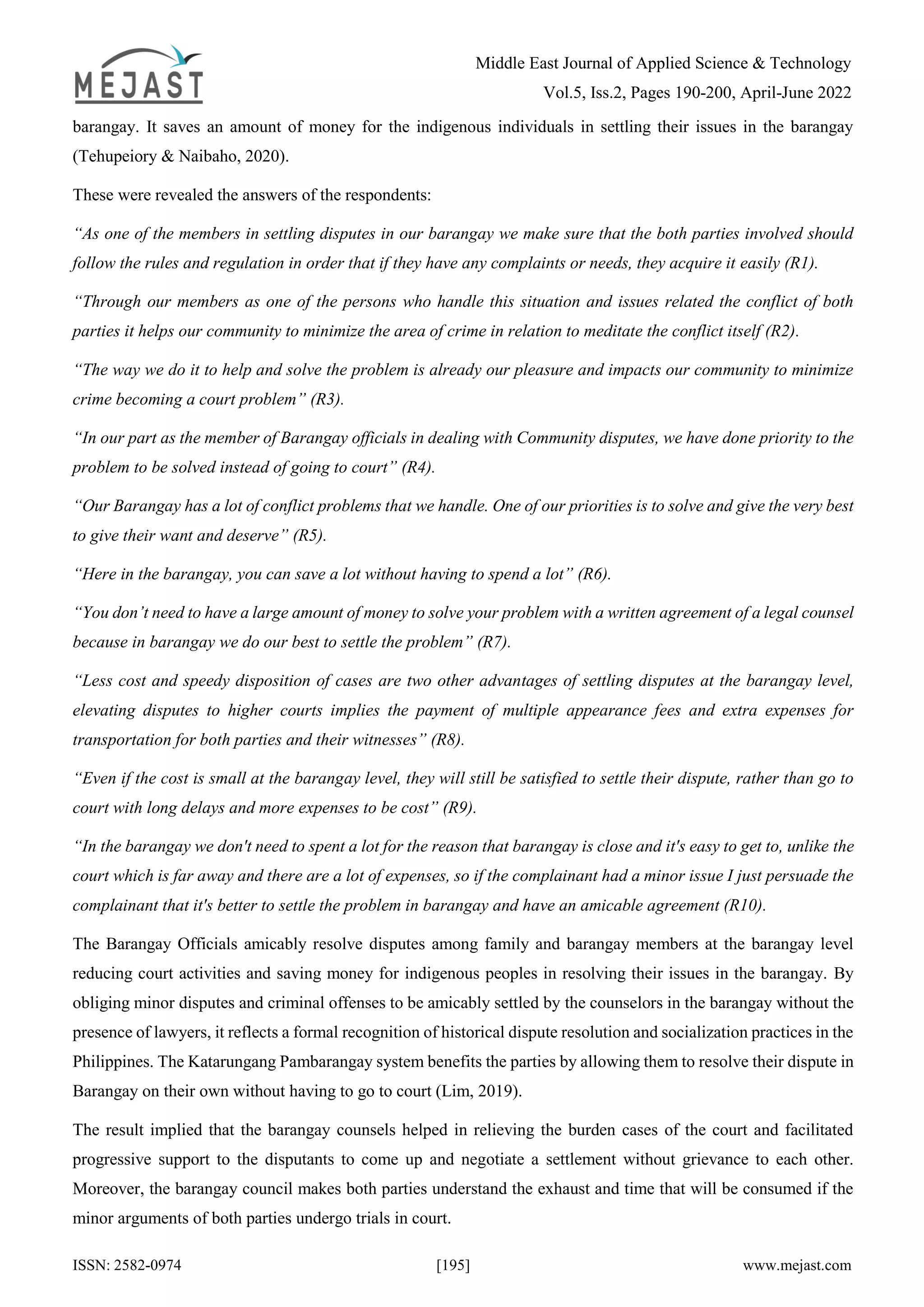 The Tales of Barangay Officials in Resolving Community Disputes | PDF