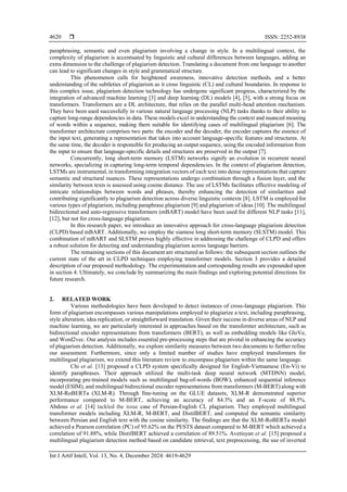 Efficient cross-lingual plagiarism detection using bidirectional and auto-regressive ...