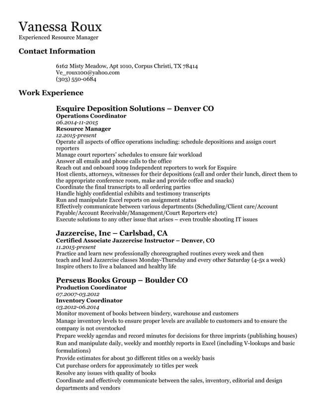 VanessaResume | PDF