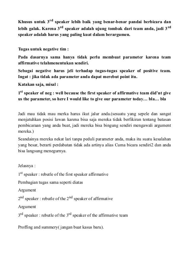 Materi Debat Bahasa Inggris - Perumperindo.co.id