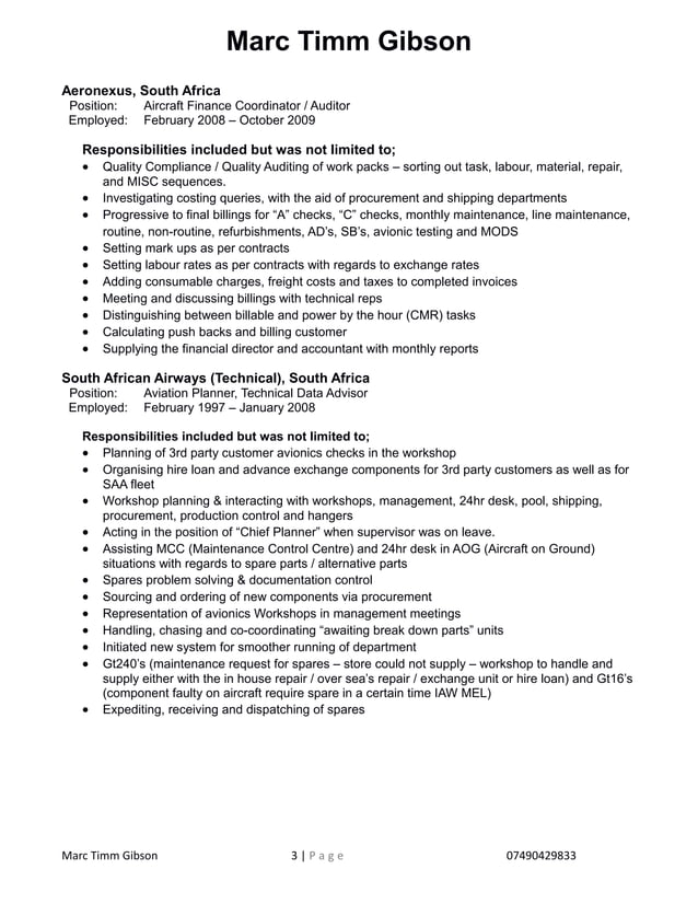 CV Marc Gibson | PDF