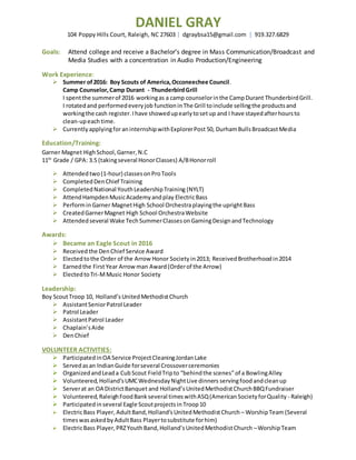 DANIEL GRAY Resume | DOCX