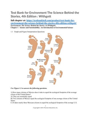 Test Bank for Environment The Science Behind the Stories, 4th Edition ...