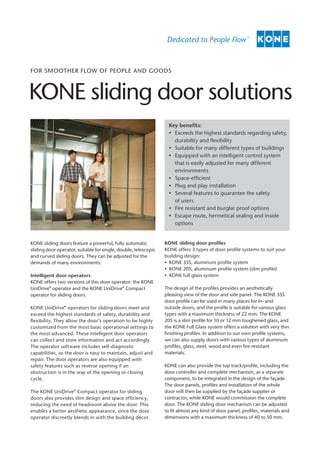 KONE Sliding Doors | PDF