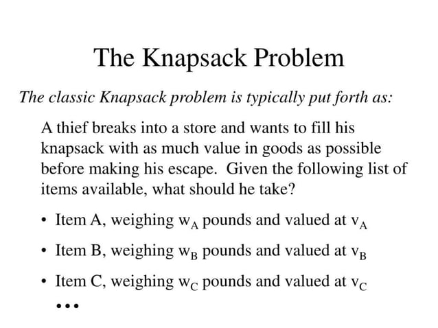 simplified knapsack algorithm using greedy search | PDF