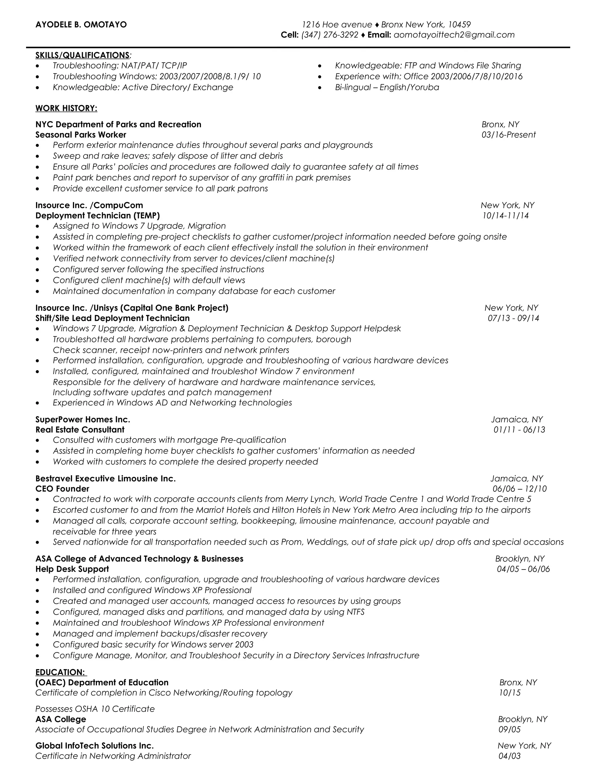 AomotayoResume2016 | DOC