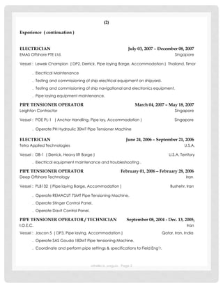 othellocv | PDF | Radio Control | Hobbies & Interests