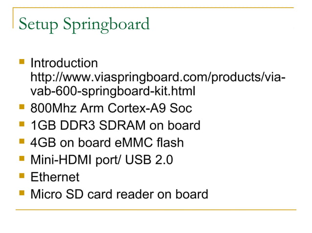Springboard & OpenCV | PPT