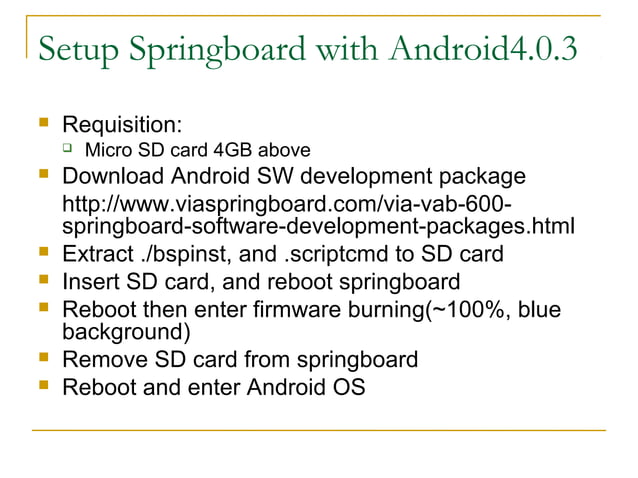 Springboard & OpenCV | PPT