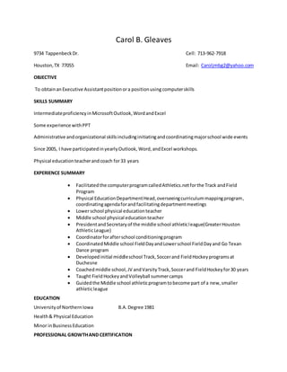 Gleaves Resume-2 | DOCX