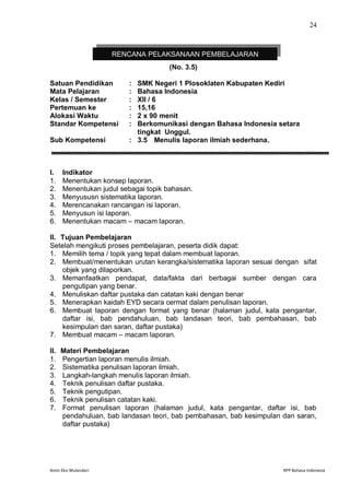 RPP BERKARAKTER BAHASA INDONESIA SMK KELAS XII | PDF