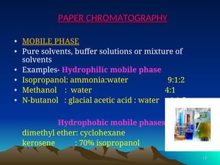 paper chromatography used in instrumental techniques in food technology ...