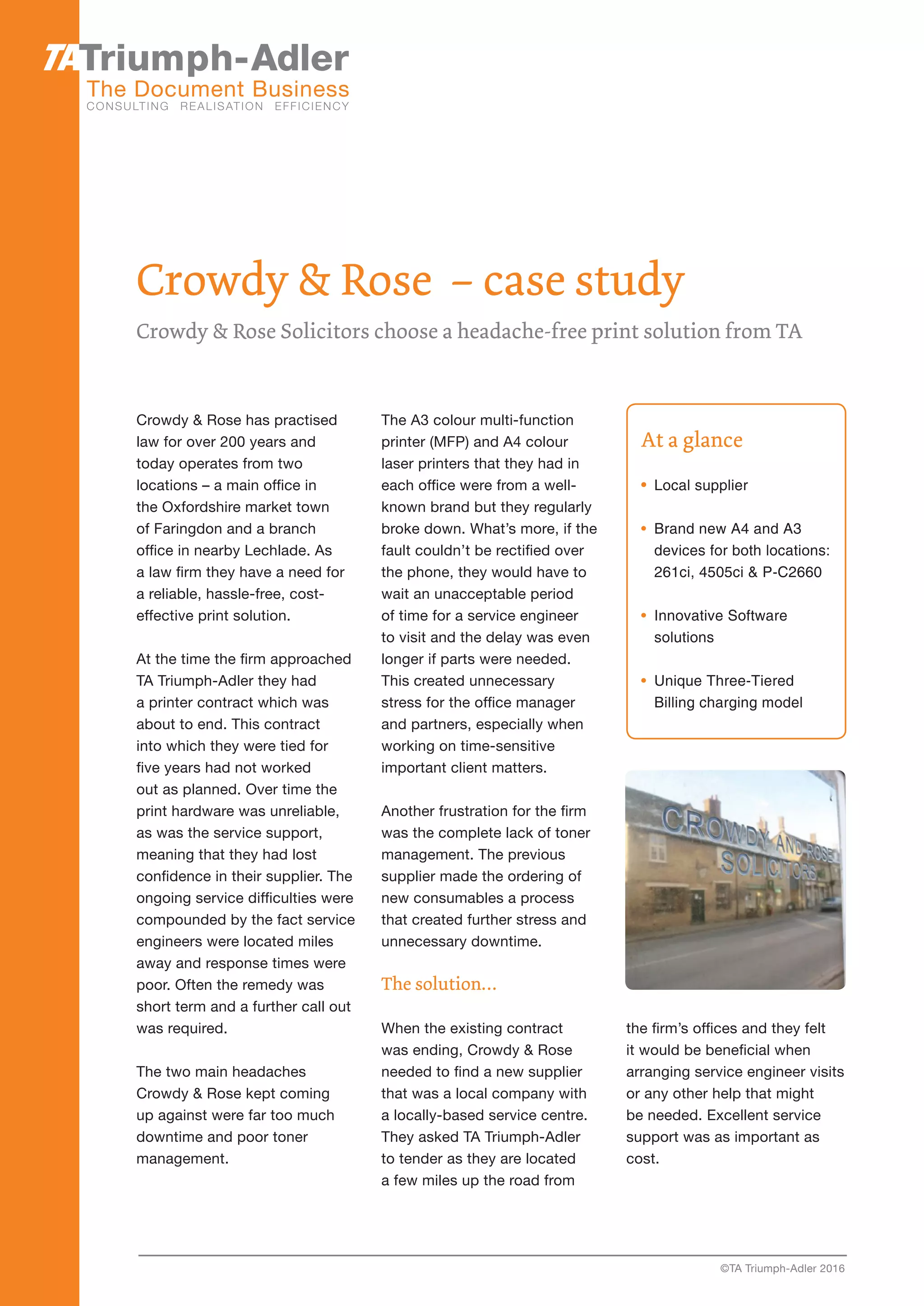 Crowdy and Rose - case study | PDF