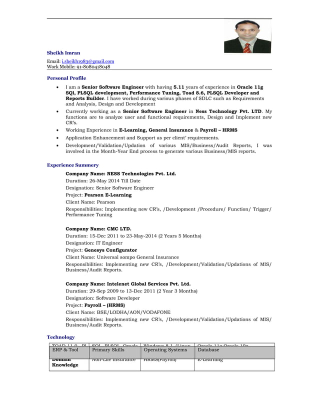 Imran_Resume | DOC | Human Resources | Business
