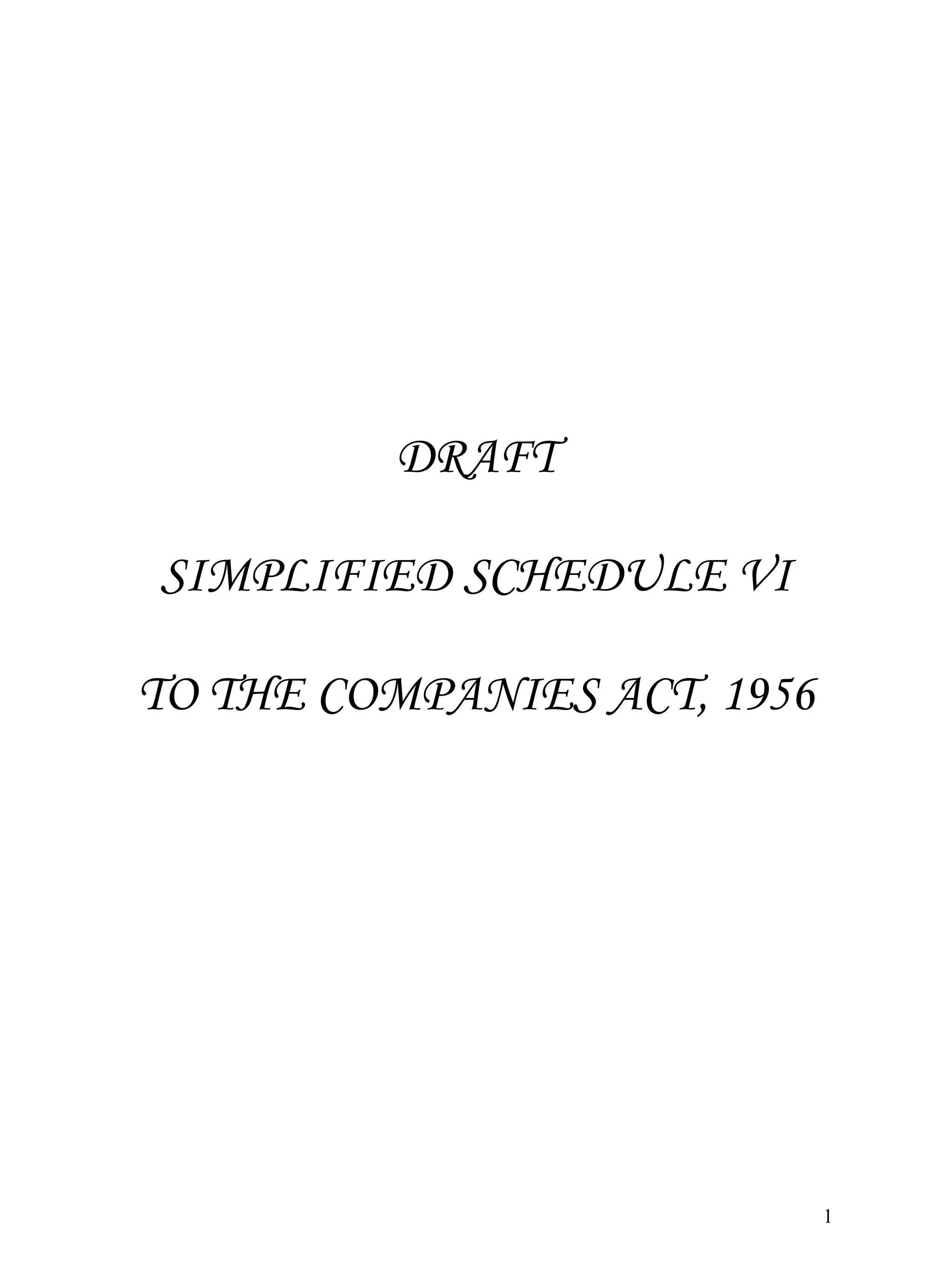 Simplified Schedule VI | PDF