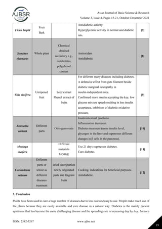 Anti-Diabetic Activity of Some Medicinal Plants | PDF