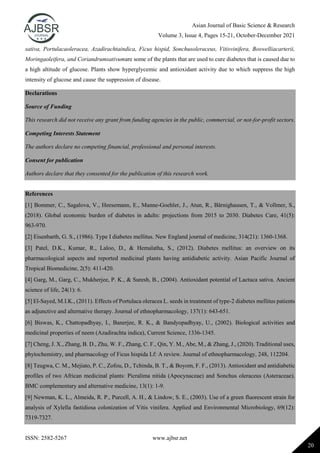 Anti-Diabetic Activity of Some Medicinal Plants | PDF